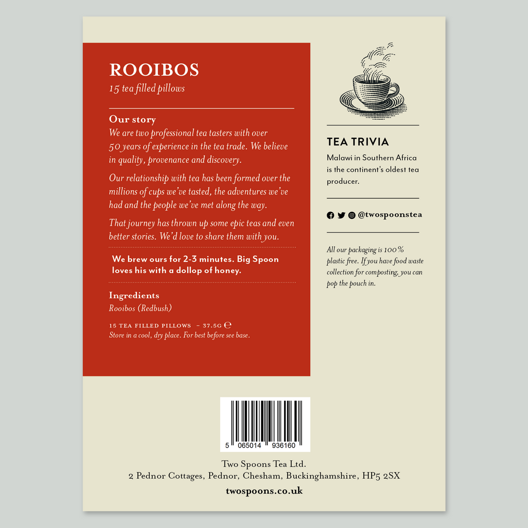 Rooibos Tea - 15 pillows – Two Spoons Tea